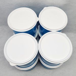 Tupperware | Kitchen | Tupperware Canisters 8pc Set Blue Base Liquid ...